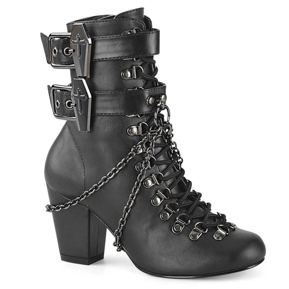 Shoes | Gothic Coffin Lace Up High Heel Ankle Boots | Poshmark